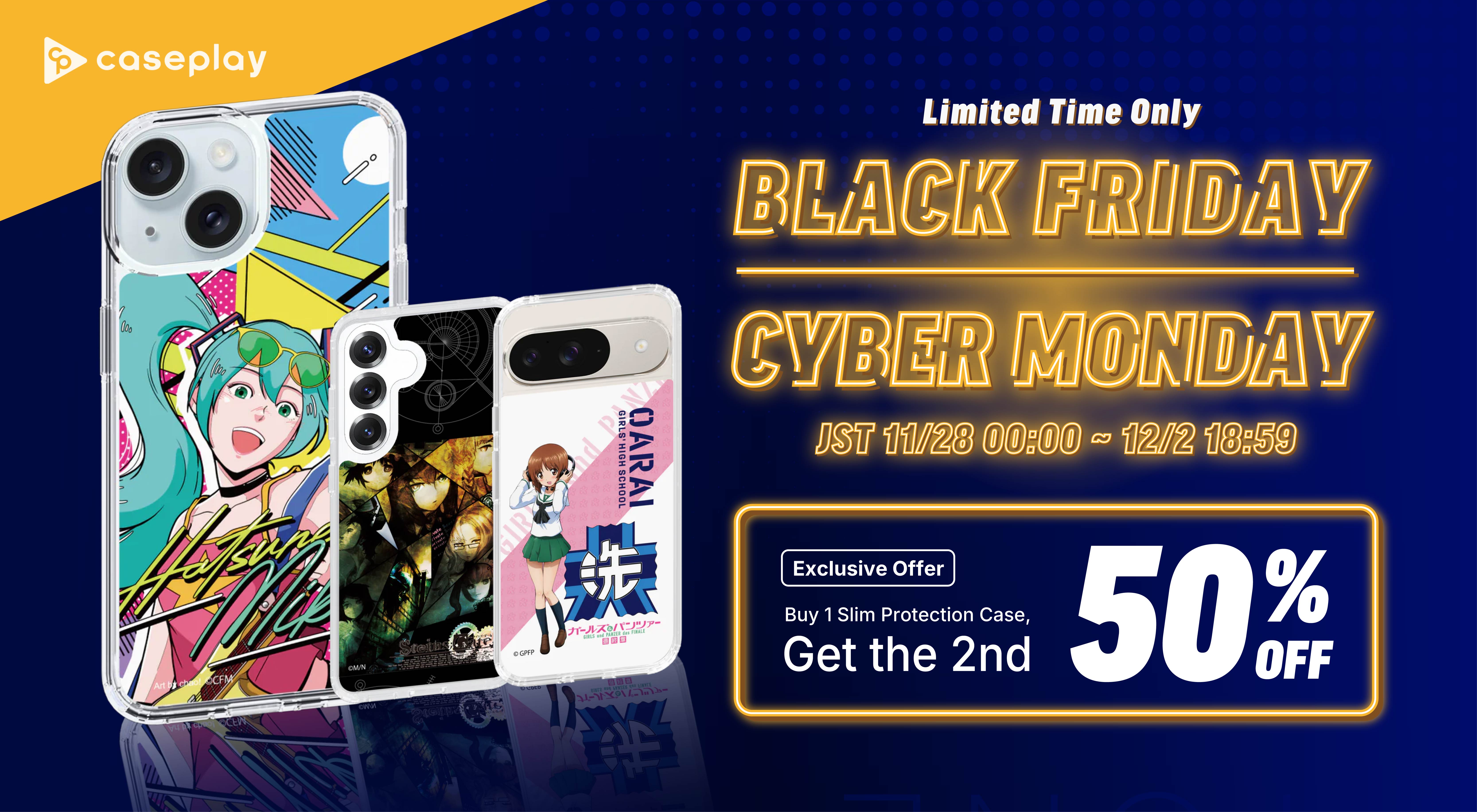 [Official Smartphone Case]BLACK&CYBER SALE - caseplay iPhone/Pixel/Galaxy/Xiaomi/Xperia etc.